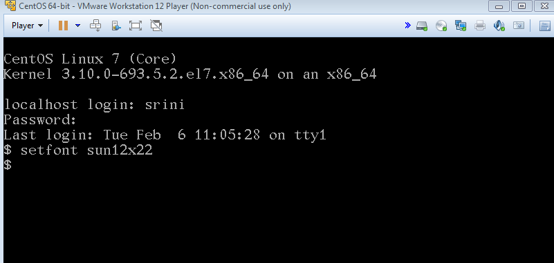 CentOs Command: How to Set Big Font Size – Srinimf