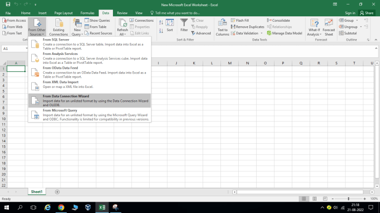 How to Create Data Connection in Excel – Srinimf