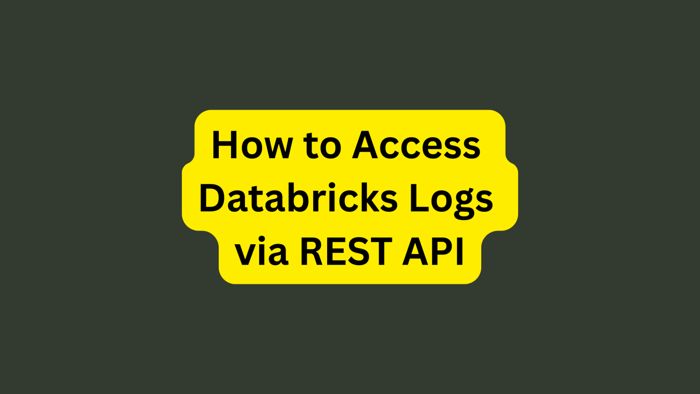 How to Read Databricks Job Logs Programmatically – Srinimf
